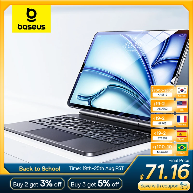 Baseus-teclado-m-gico-inal-mbrico-con-Bluetooth-accesorio-magn-tico ...