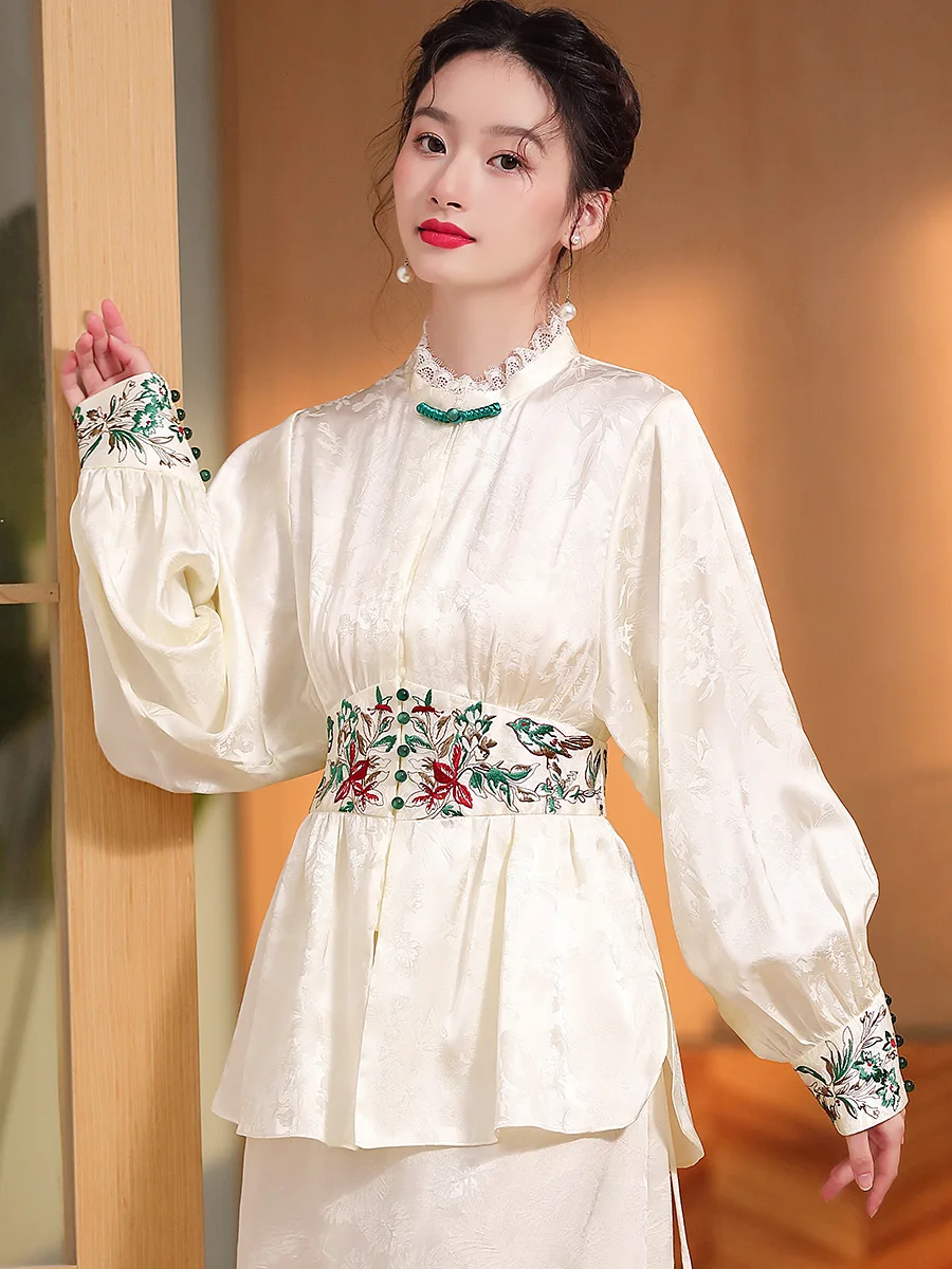 Cheongsam de estilo chino Vintage para mujer, blusa holgada de manga ...