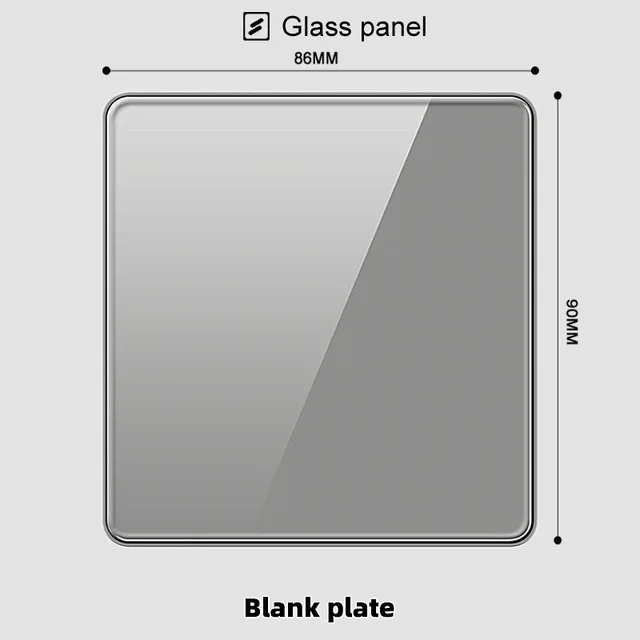 UK 13A Grey Tempered Glass Light Switch,1gang2way Stair Switch,USB Type ...