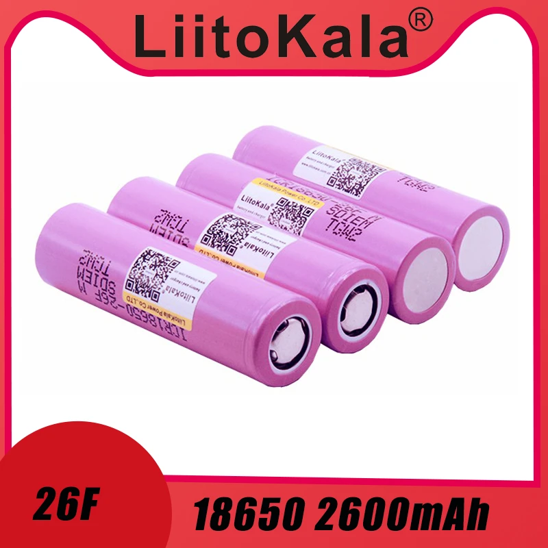 Hot Liitokala 18650 Battery New 100% Original 18650 2600mah Li Ion ...