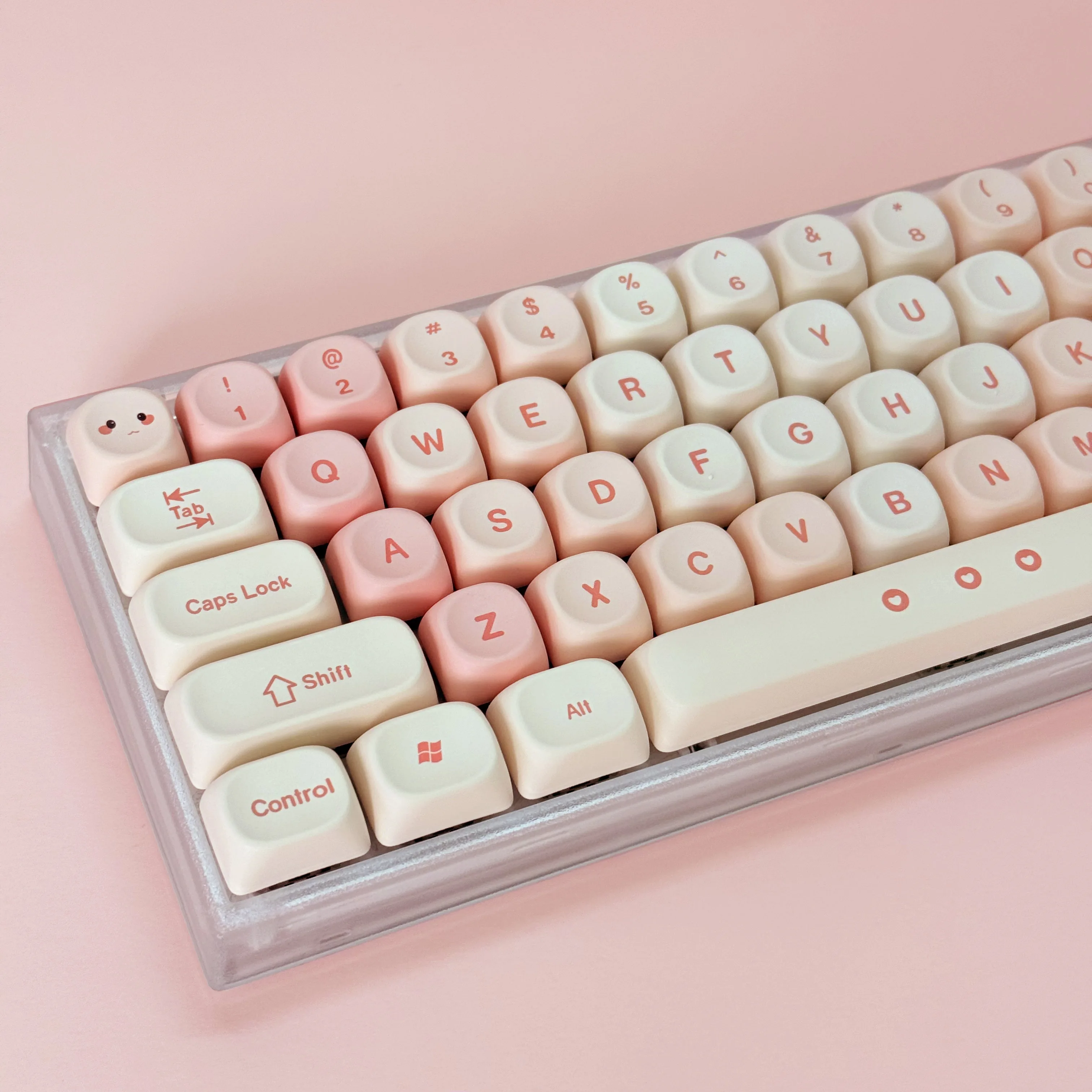 Cute KeyCaps MOA Pink Purple Yellow MAO Profile Cat Ear Shape Custom ...