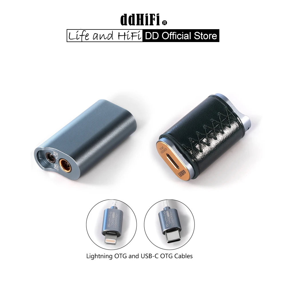 DD ddHiFi 블루 USB C 라이트닝 DAC 앰프, 4.4 및 3.5 출력, 듀얼 CS43131 DAC 칩, 네이티브 ...
