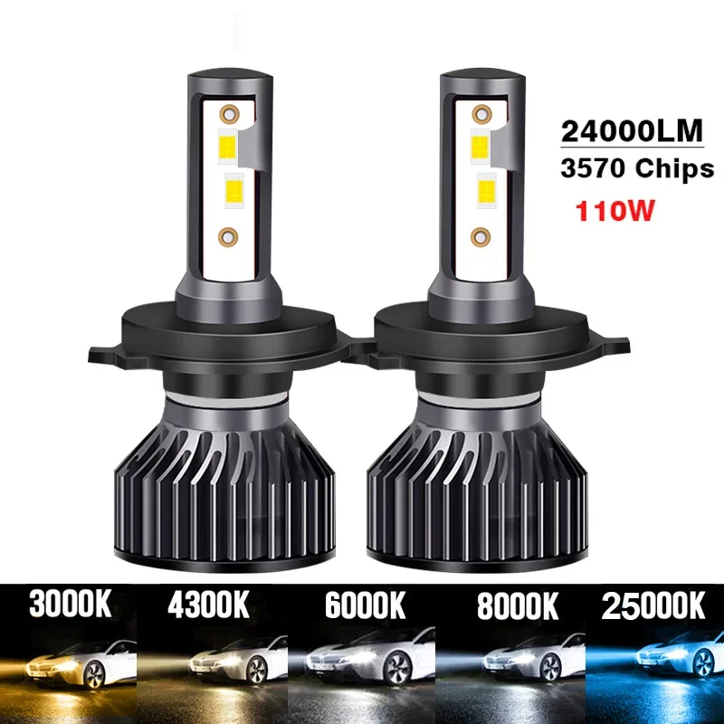 H7-Led-Headlight-Turbo-24000LM-110W-3570-Chips-H1-H4-LED-Bulbs-Lamps ...