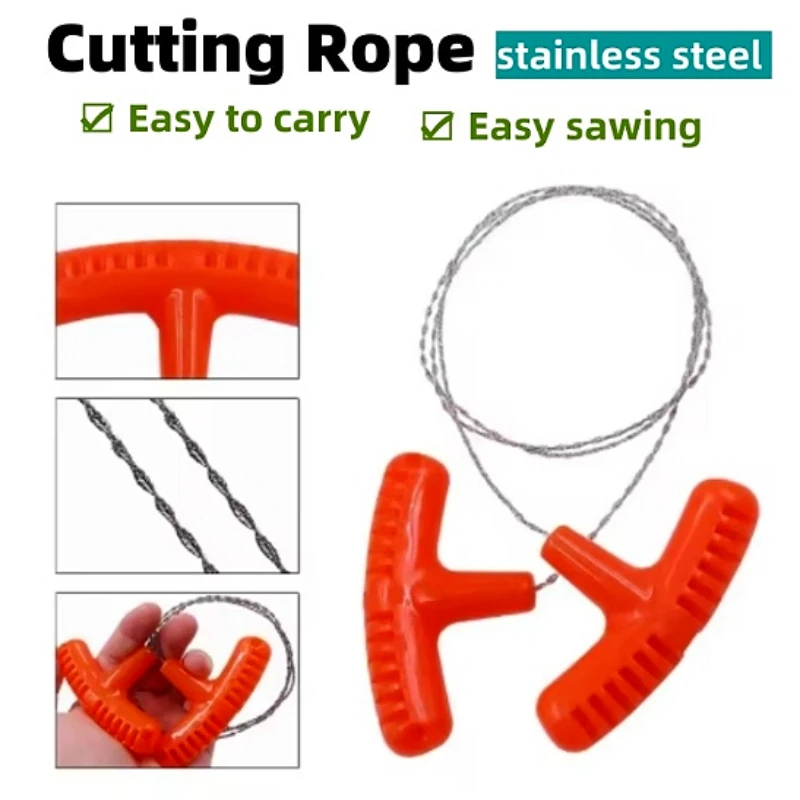 Portable Stainless Steel Wire Saw with Finger Handle Outdoor Camping ...