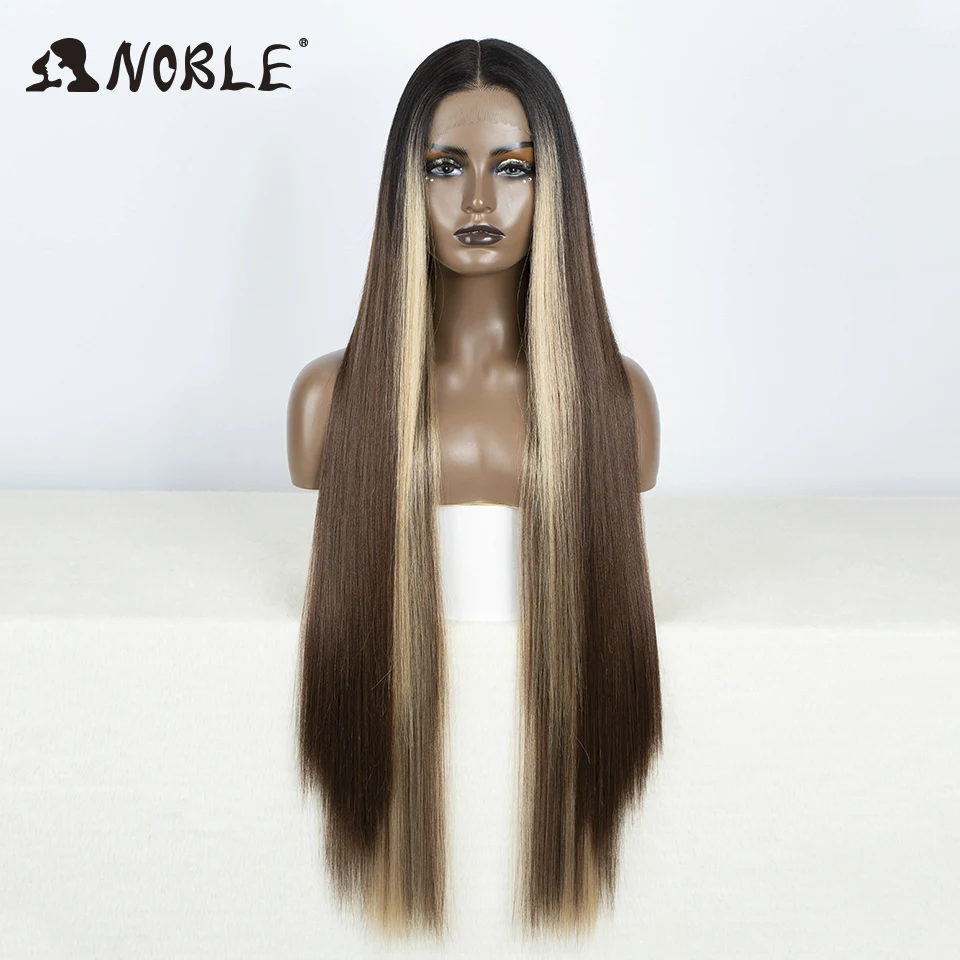 Noble-Lace-Front-Wig-38-Inch-Long-Straight-Lace-Wig-Ombre-Blonde-Hair ...