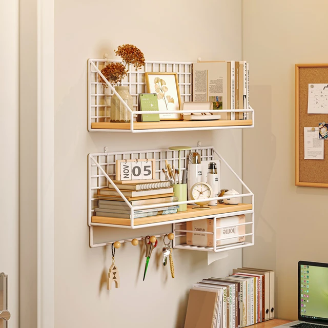 Wall Mounted Wooden Book Shelves