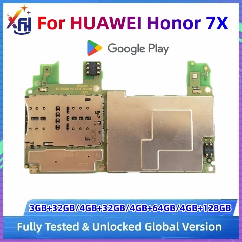 Motherboard-for-HUAWEI-Honor-7X-64GB-Mainboard-Global-Version-with ...