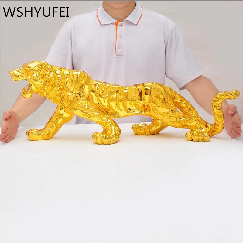 1pcs Golden Resin Tiger Decoration Car Model Home Decoration Wedding ...