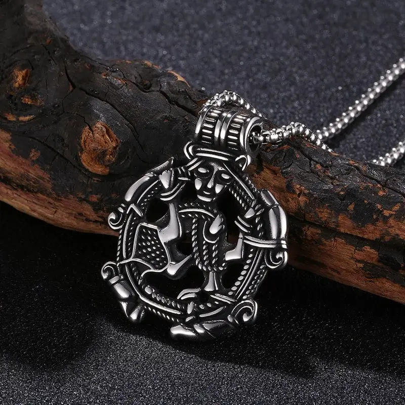 Viking Valhalla Borre God Necklace Men's Charm Rune Amulet Pendant ...