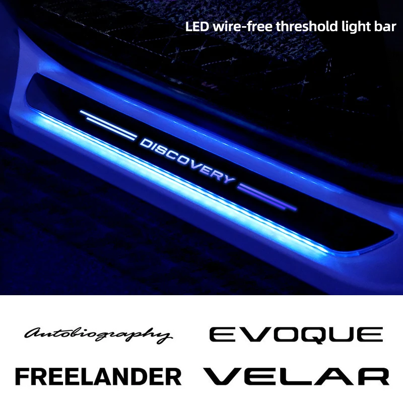 Car LED Welcome Pedal Lamp Plate Door Sill Pathway Light For Land Rover ...