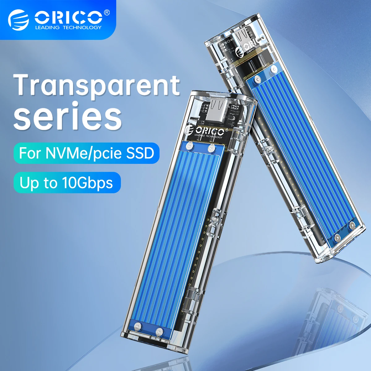 ORICO M2 SSD Case NVME SSD Enclosure M 2 To USB Type C Transparent Hard orico-m2-ssd-case-nvme-ssd-enclosure-m-2-to-usb-type-c-transparent-hard