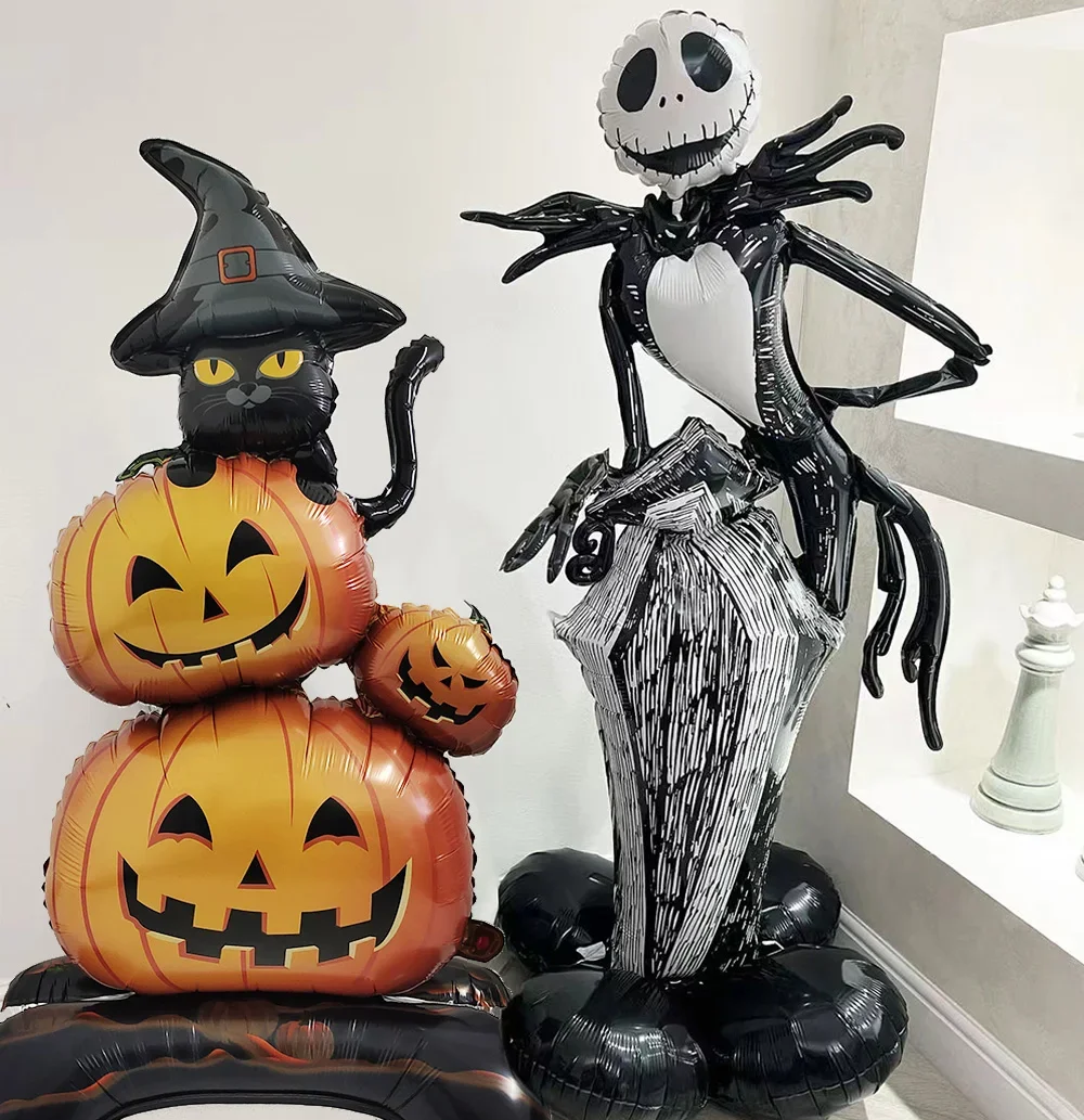Globos-gigantes-de-pie-para-Halloween-calabaza-Calavera-bruja-gato-Boo ...