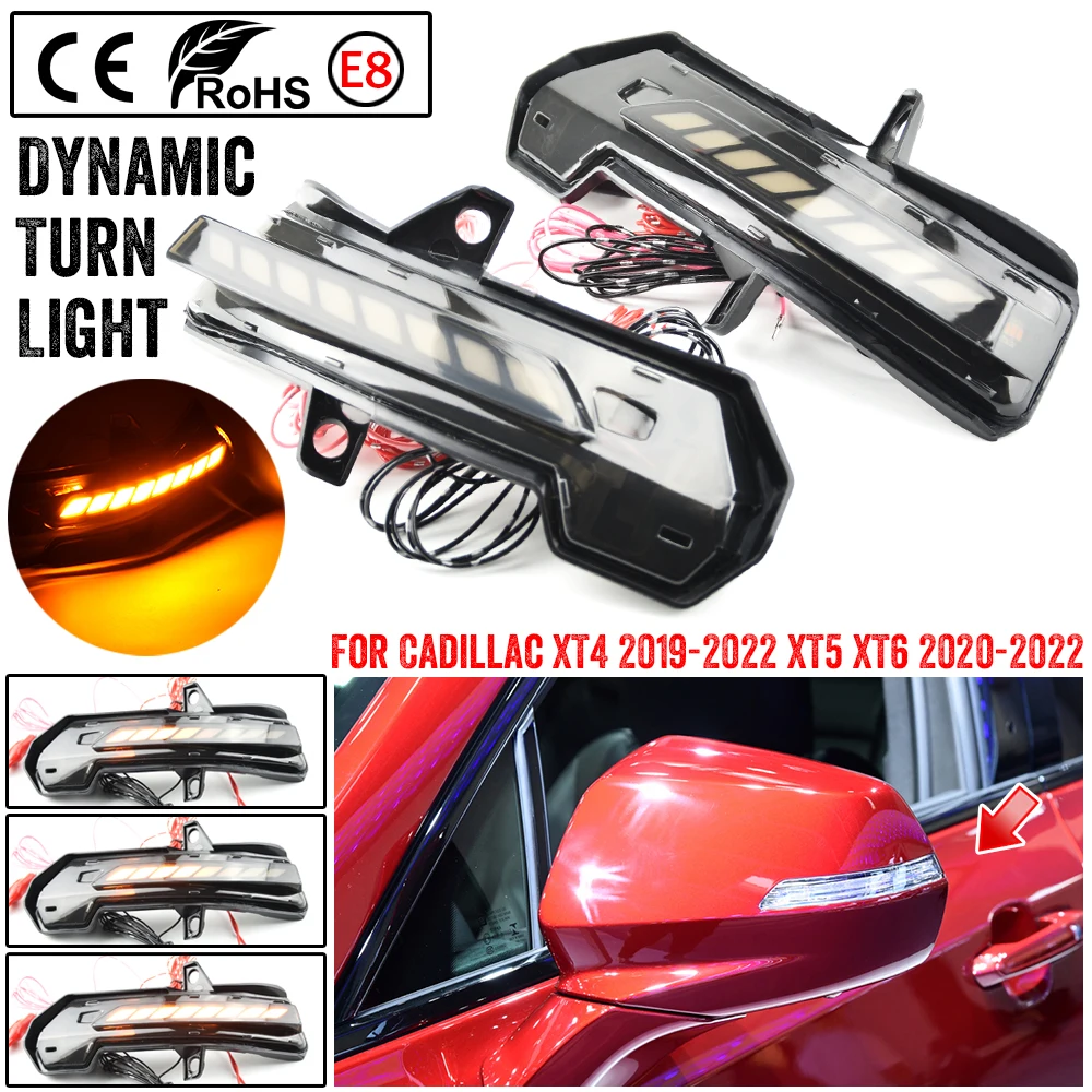 2Pieces-Dynamic-Blinker-For-Cadillac-XT4-XT5-XT6-2019-Amber-LED-Turn ...