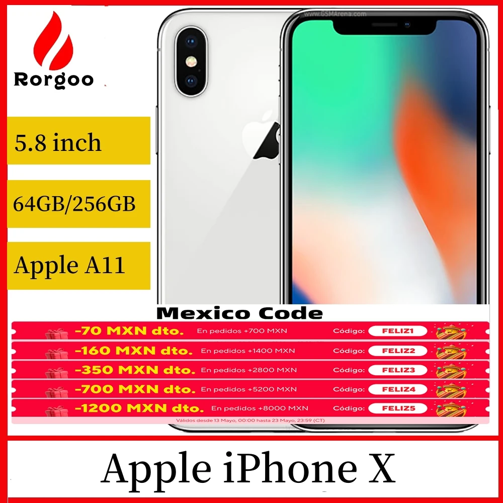 Apple-tel-fono-m-vil-iPhone-X-4G-desbloqueado-smartphone-Original-con ...