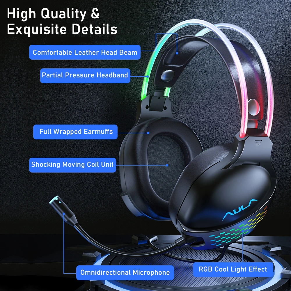 AULA S503 RGB GAMING HEADSET - NEXXCOM COMPUTERS