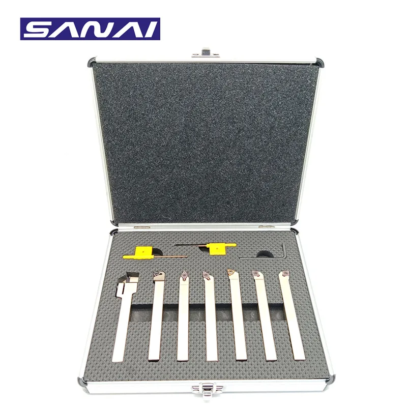 SANAI-7Sets-of-10MM-Shank-Nickel-Plated-CNC-Lathe-Turning-Tool-Holder ...