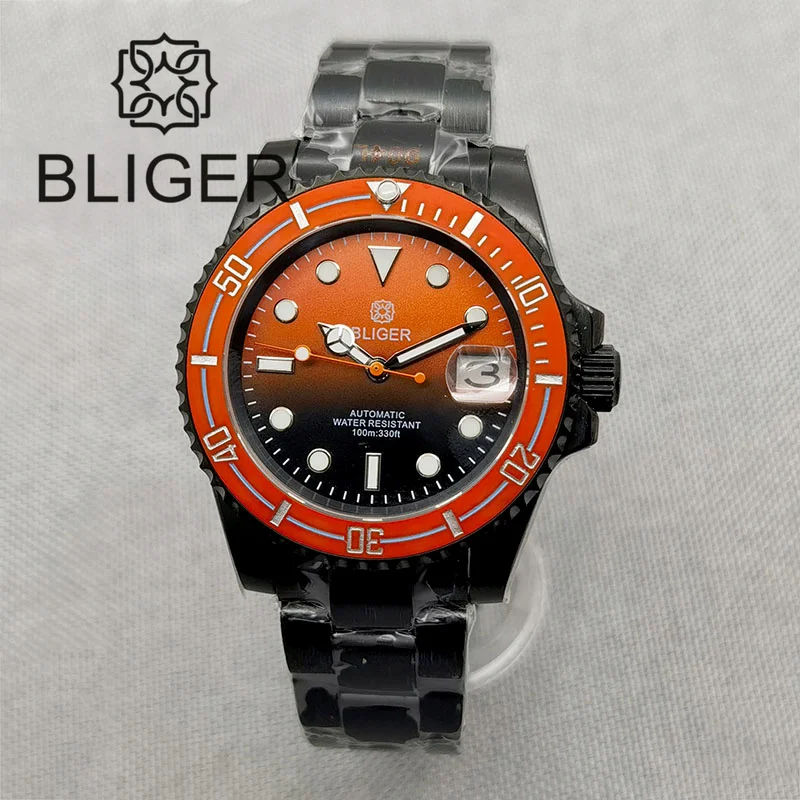 BLIGER-40mm-NH35-Automatic-Mechanical-Wristwatch-Watch-For-Men-Black ...