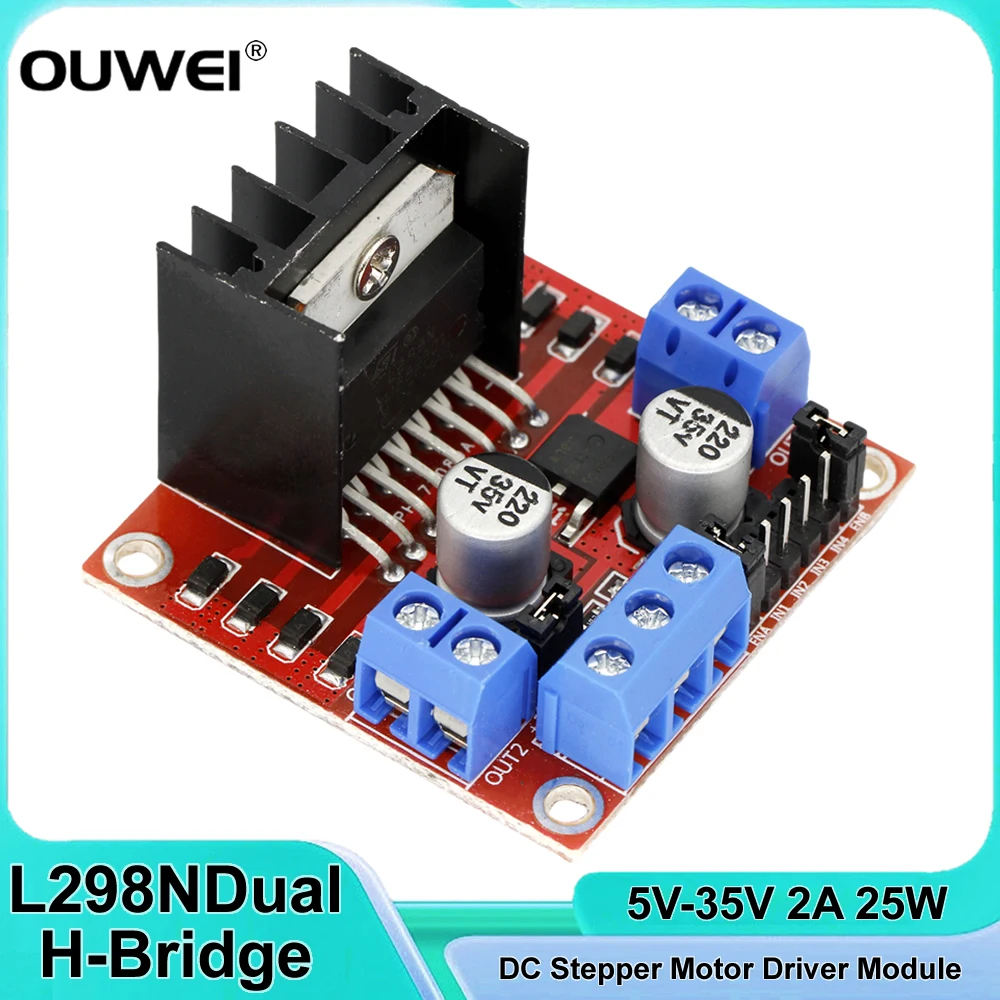 L298N-DC-Stepper-Motor-Driver-Board-Module-Smart-Car-Robot-Breadboard ...