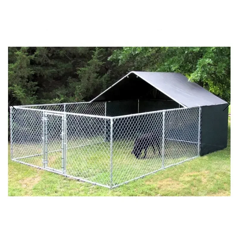 N-Customized-10-Foot-Walk-In-Dog-Kennels-Large-Outdoor-Galvanized-Chain ...