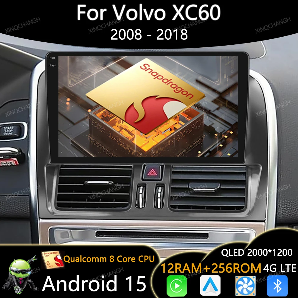Autoradio Android 15 pour Volvo XC60 Que 1 2008 - 2017 Carplay Auto ...