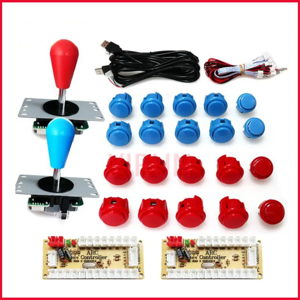 Arcade-joystick-DIY-Kit-Zero-Delay-USB-Controller-PC-Sanwa-Oval-ball ...