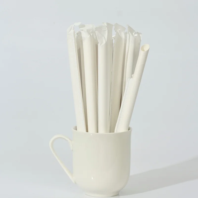 12mm-190mm-100-Pcs-Biodegradable-individual-packaging-Paper-Straw-used ...