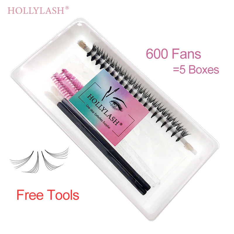 HOLLYLASH 600fans Pre-Made Volume Lashes 5D/6D/8D/10D/12D/14D 8-15mm ...