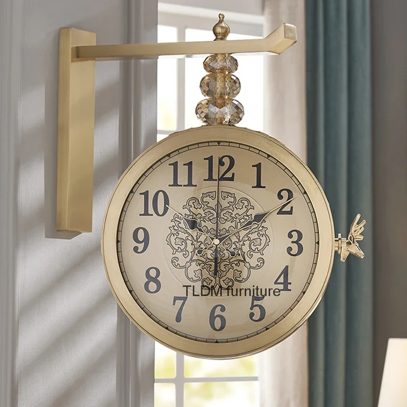 Kids-Vintage-Wall-Clock-Modern-needle-Luxury-Gold-Metal-Wall-Clock ...