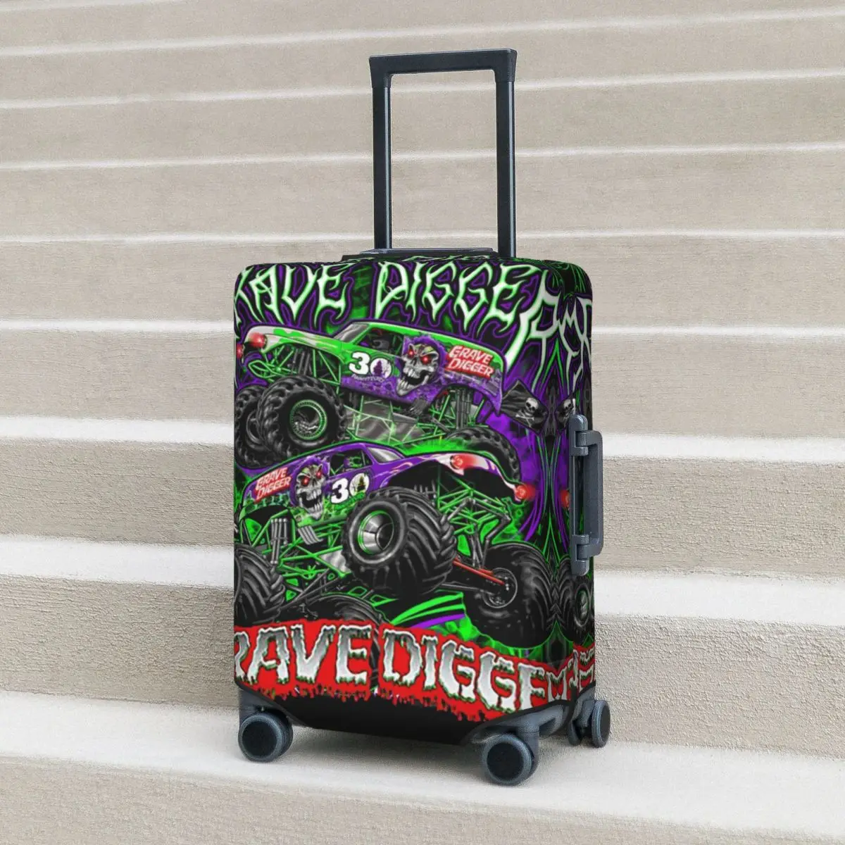 Monster-Jam-Truck-Suitcase-Cover-Grave-Digger-vacaciones-viajes-diversi ...