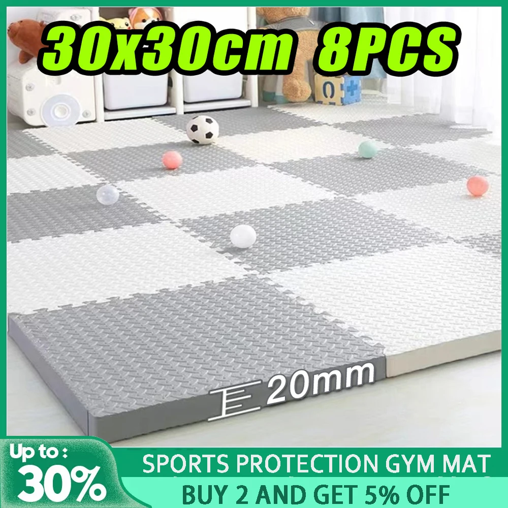 8-16-24-pcs-Splicing-Rugs-Thicken-2cm-Sports-Protection-Gym-Mat ...