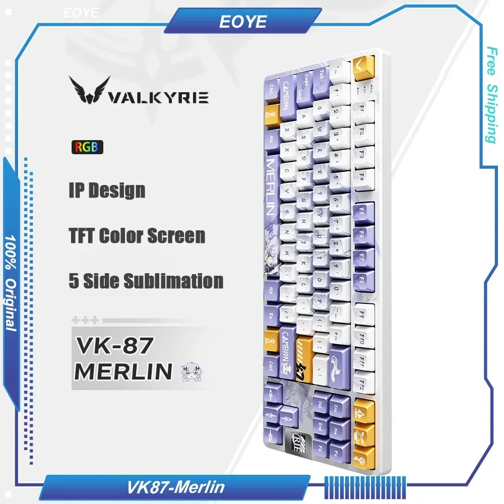 VALKYRIE-VK87-Merlin-Customized-Mechanical-Keyboard-Tri-mode-Wireless ...