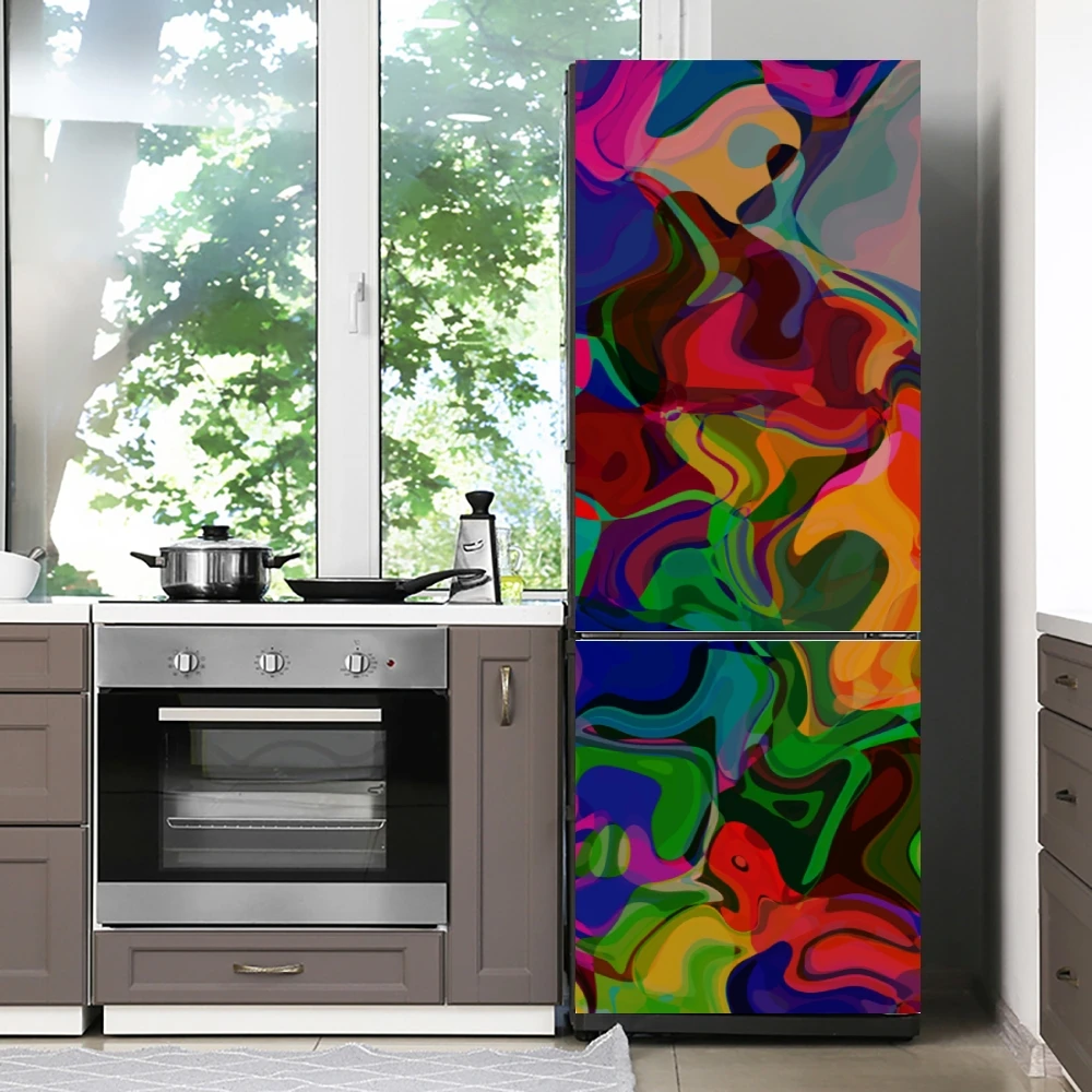 Colors-1-Stickers-Door-Cover-Refrigerator-Wallpaper-Adhesive-Freezer ...