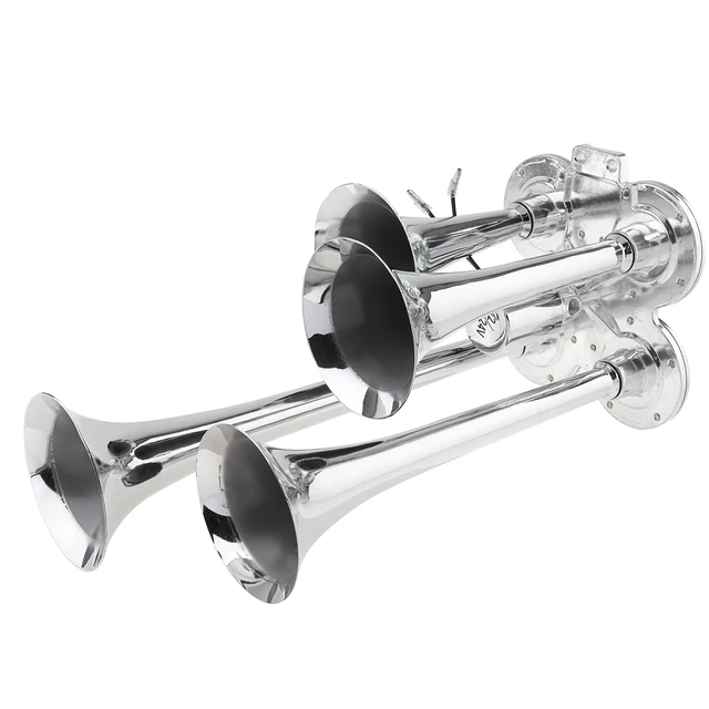 Super Loud Car Horn Kit 300DB Super Loud Triple Trumpet Air Horn - 12V ...