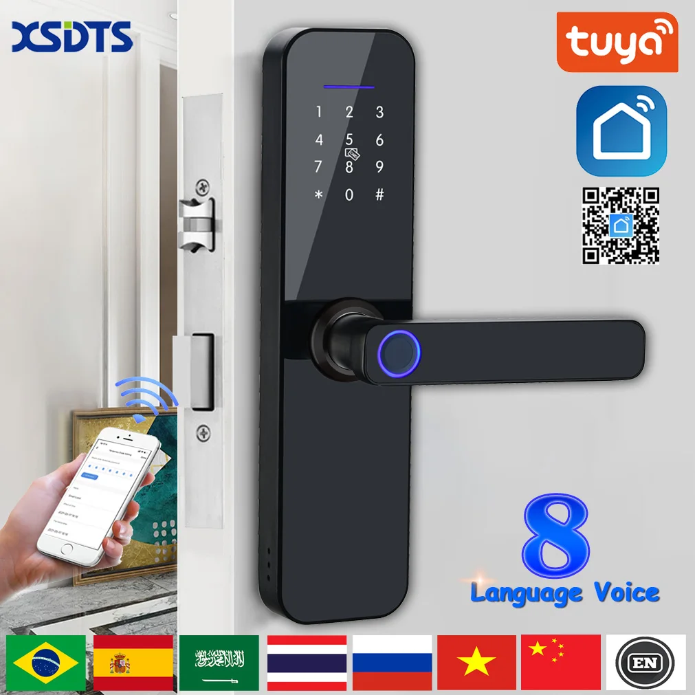 Tuya-Wifi-Electronic-Smart-Door-Lock-With-Biometric-Fingerprint-Smart-Card-Password-Key-Unlock ...