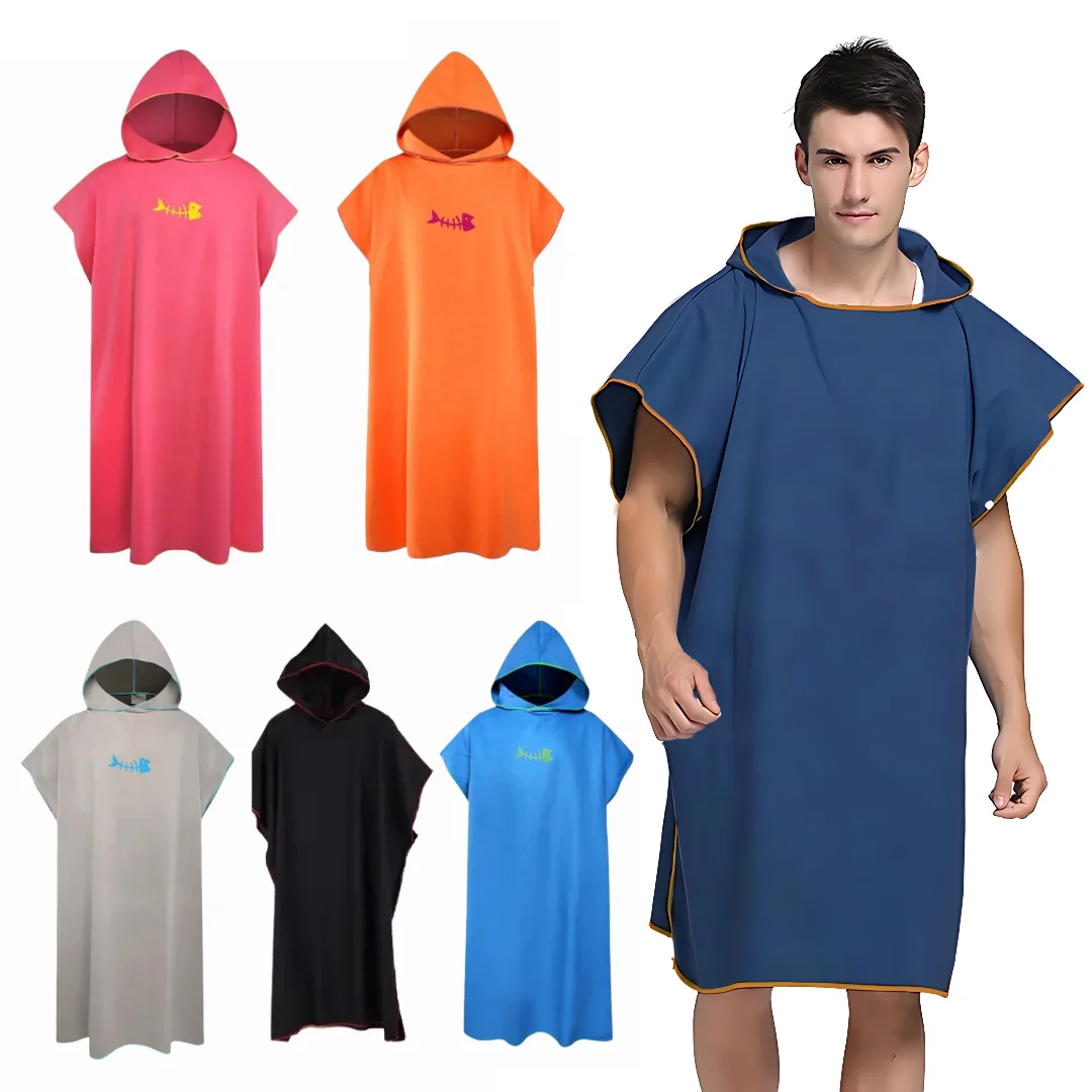 Surf-Poncho-Changing-Towel-Hooded-Robe-Microfiber-Beach-Blanket-Bath ...
