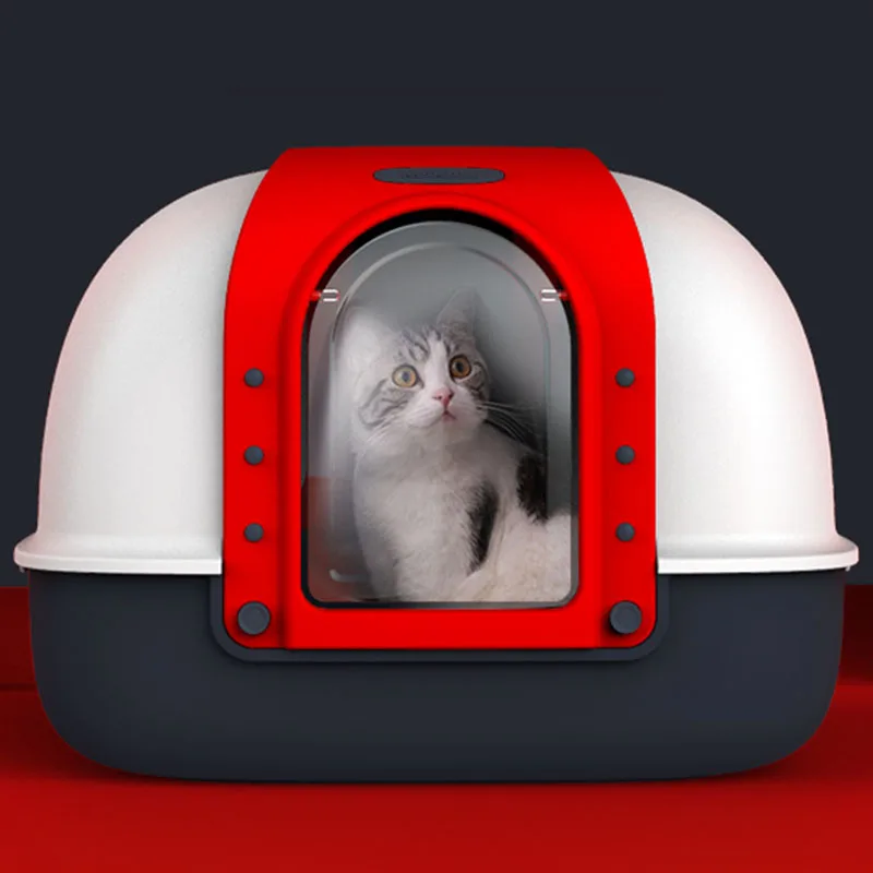 Toilet Litter Box Cat Bedpans Villa Portable Anti Odors Covered ...