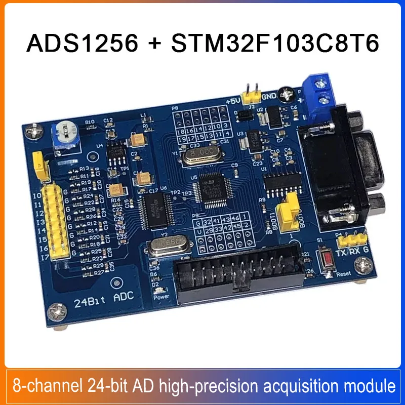 ADS1256-Board-24-Bit-AD-High-Precision-Acquisition-Module-ADS1256-STM32F103C8T6-8-channel-24-bit ...