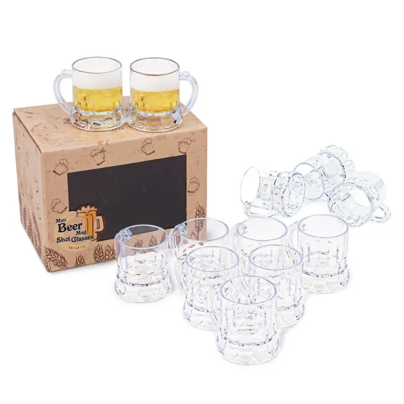Plastic-Beer-Cup-Whisky-2oz-Mini-Small-Handle-for-Party-Glass-Barware ...