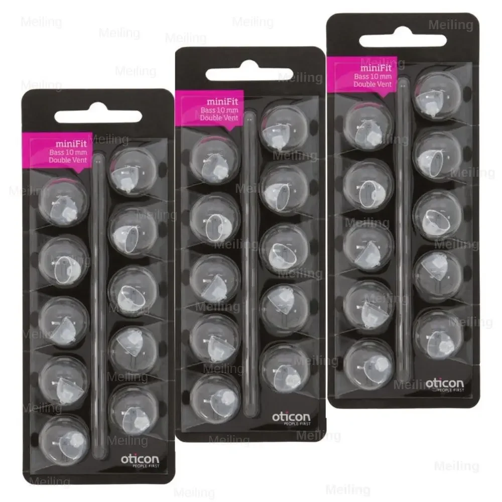 Hearing-Aid-Domes-for-Oticon-MiniFit-Double-Vent-Bass-Domes-10mm ...