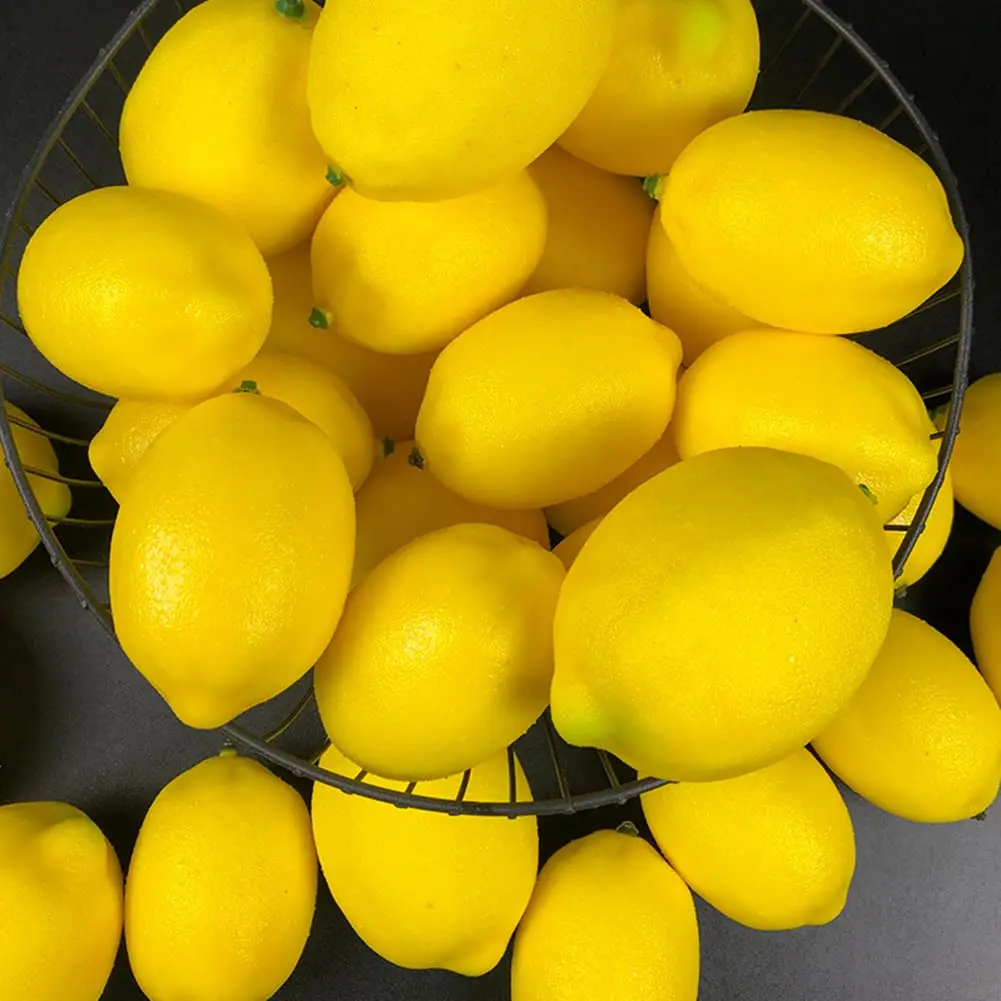 12pcs-Artificial-Fake-Lemons-Realistic-Faux-Fruits-Photography-Props ...