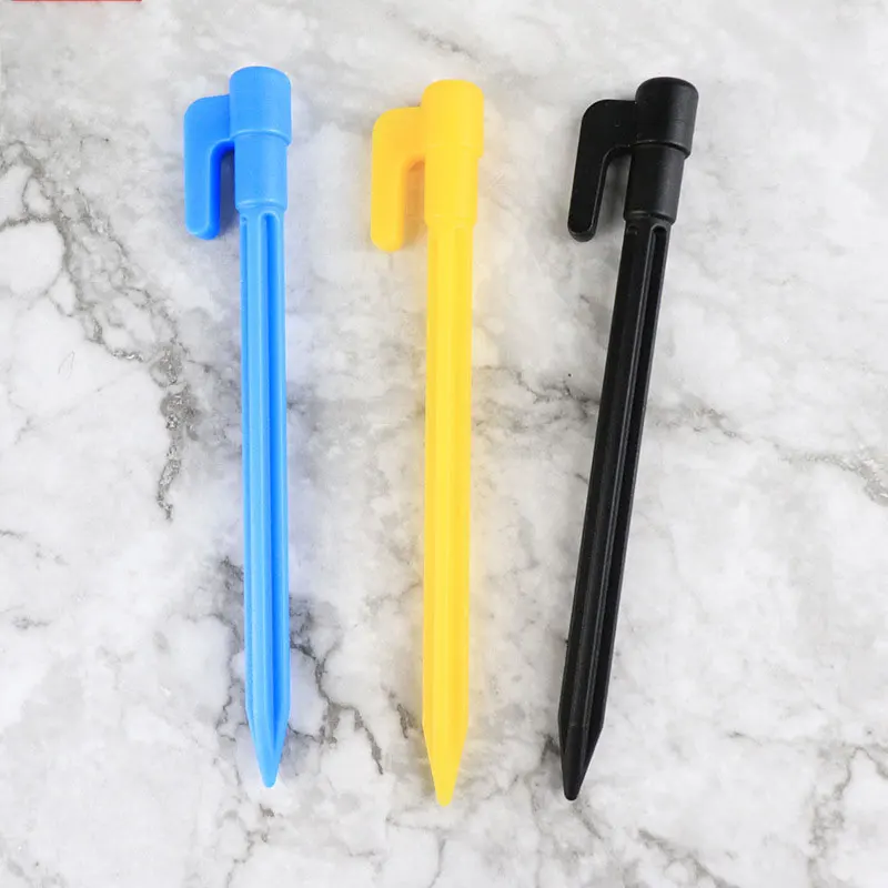 1pc-Outdoor-Camping-Tent-Ground-Nail-Beach-Mat-Windproof-Yellow-Plastic ...