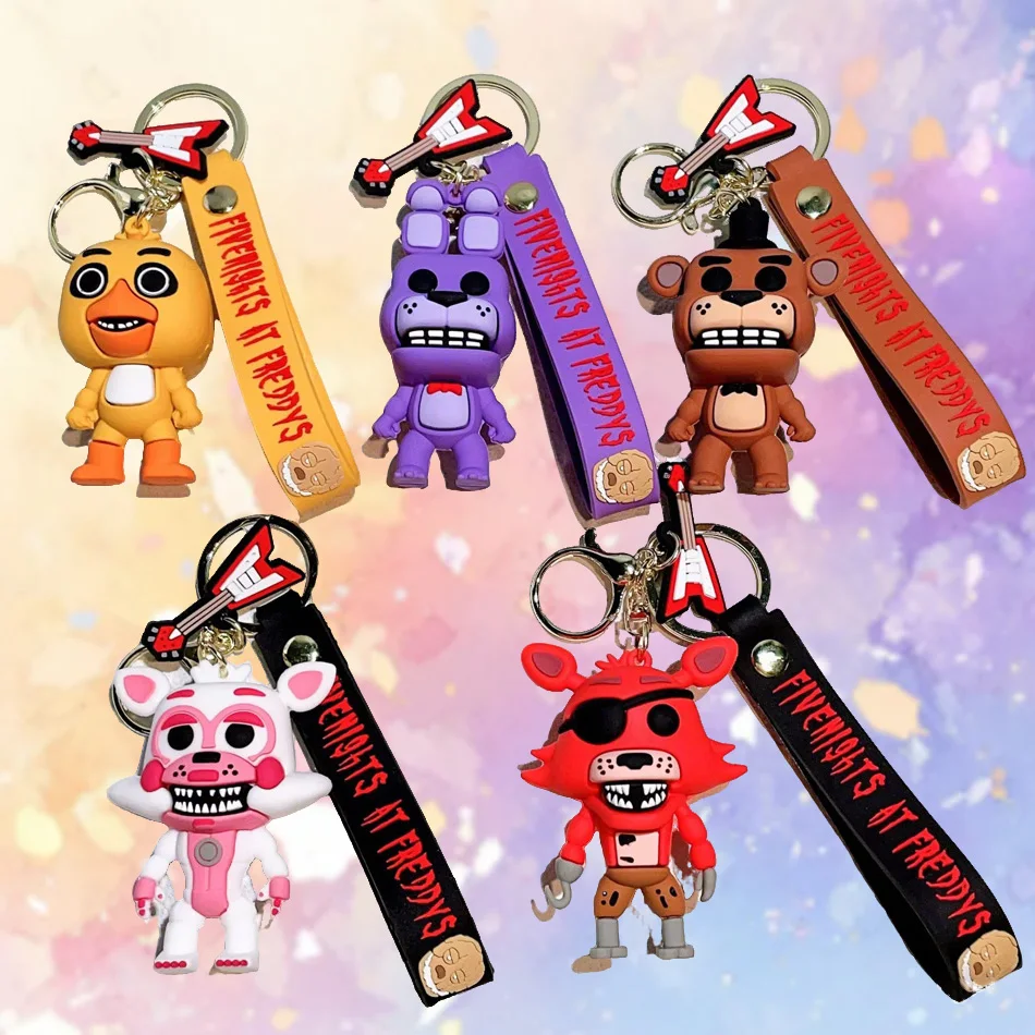 FNAF Game Keychains Anime Action Figures Keyrings Five Night At Fredys ...