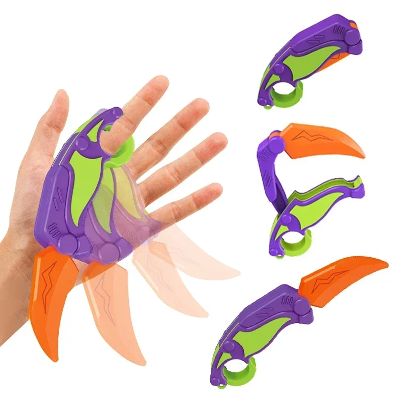 3D-Printed-Gravity-Claw-Knife-Toy-Stress-Relief-Butterfly-Fidget-Hand ...