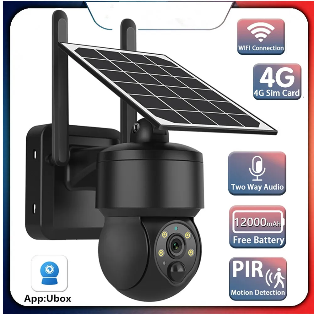 WiFi-PTZ-Camera-Outdoor-Wireless-Solar-4G-SIM-IP-Camera-5MP-Built-in ...