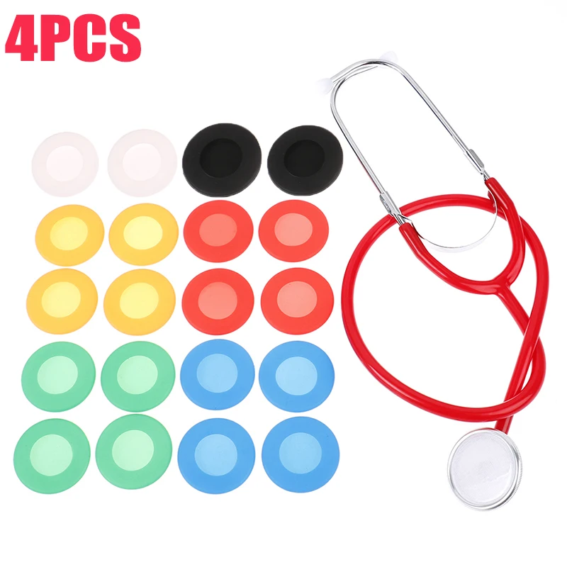 4Pcs-Disposable-Silicone-Stethoscope-Cover-Head-Diaphragm-Protector ...