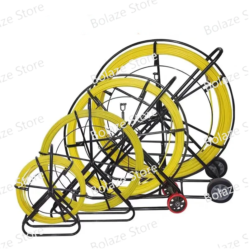 No-14-200M-Duct-Rodder-Fiberglass-Fish-Tape-Continuous-Reel-Wire-Cable ...