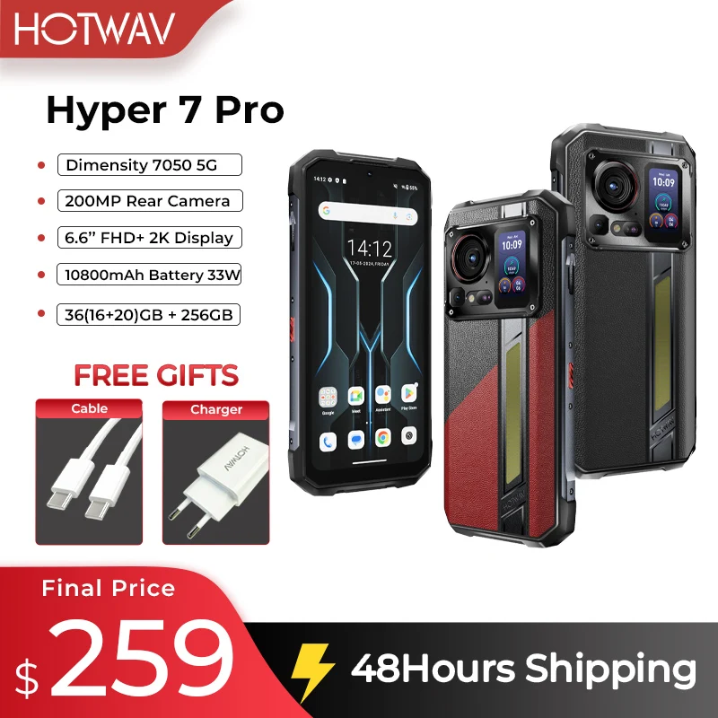 HOTWAV-Hyper-7-Pro-5G-Smartphone-resistente-Dimensity-7050-200MP-Tel ...