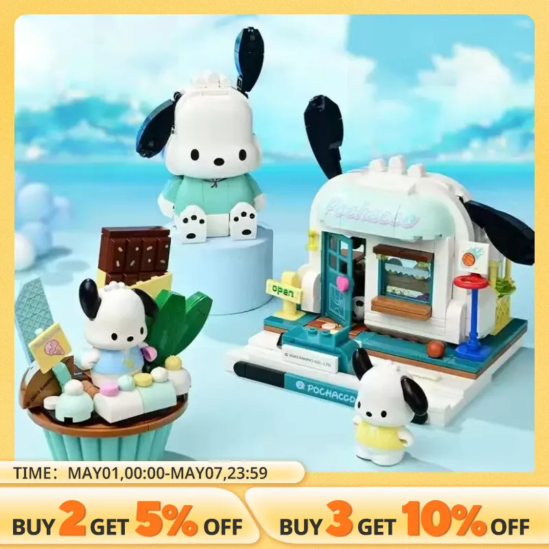Sanrio-Pochacco-Building-Block-Pet-Dog-Animals-Assemble-Bricks-Toys ...
