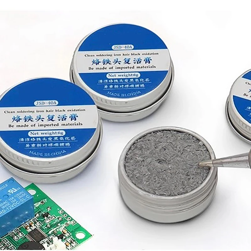 Electrical-Soldering-Iron-Tip-Refresher-Solder-Cream-Clean-Paste-Solder-Iron-Tip-Head-Clean ...