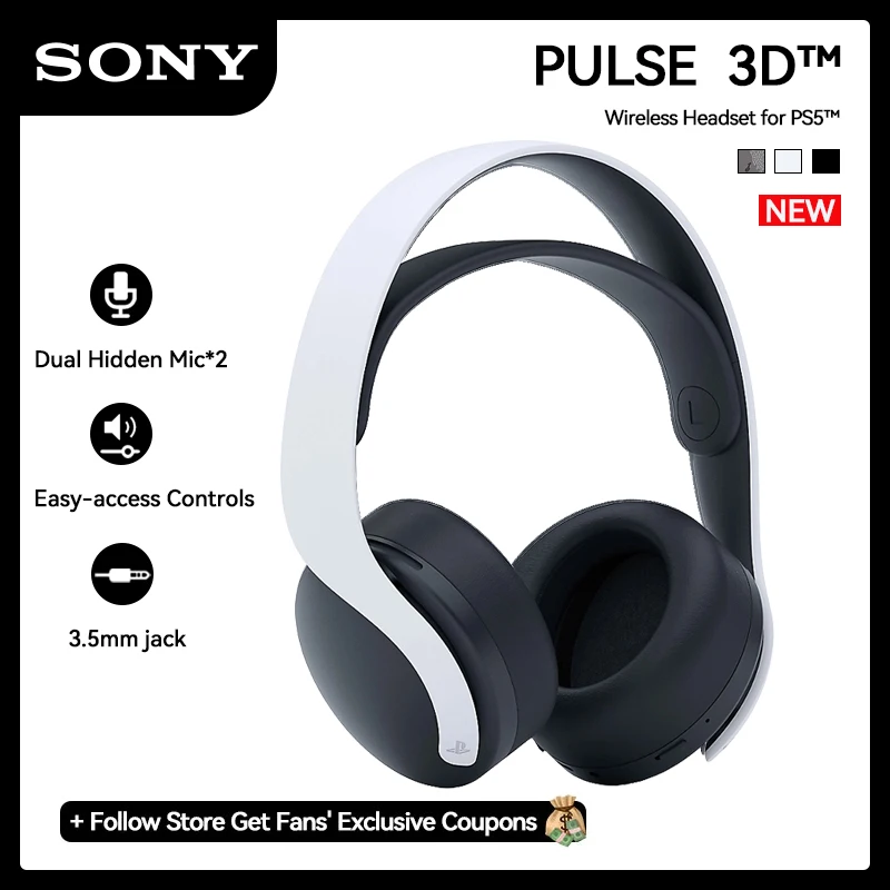 Sony PlayStation PULSE 3D Wireless Headset Dual Noise Cancelling ...